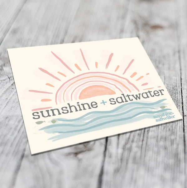 Sunshine + Saltwater Sunrise | Small Sticker